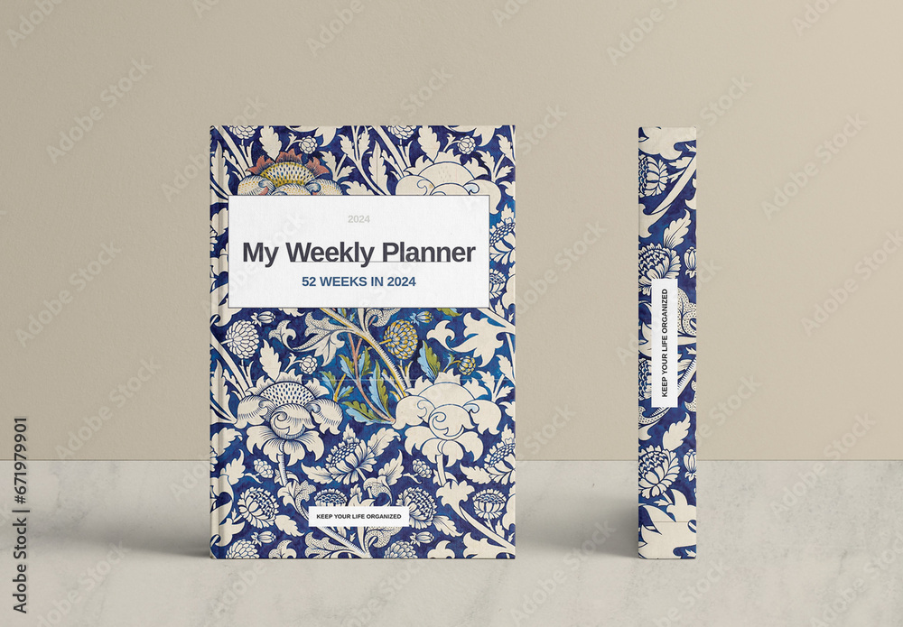 Weekly Planner 2024 Layout Stock Template | Adobe Stock