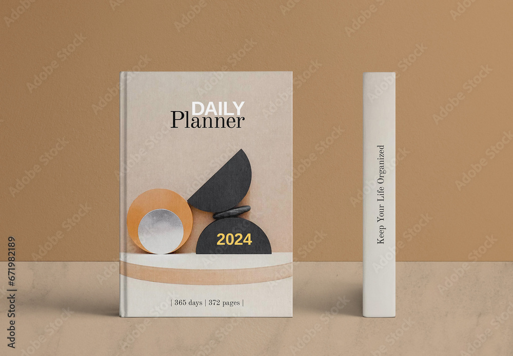 Daily Planner 2024 Layout Stock Template | Adobe Stock