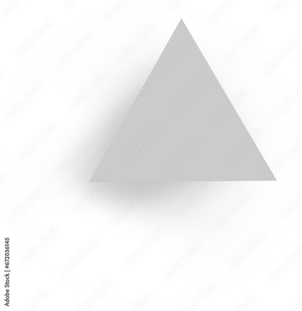 Digital png illustration of gray triangle with shadow on transparent ...