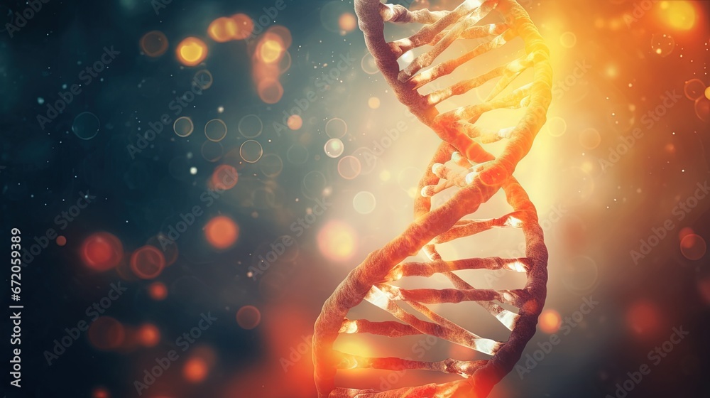 DNA helix structure, code made up of four chemical bases: adenine ...