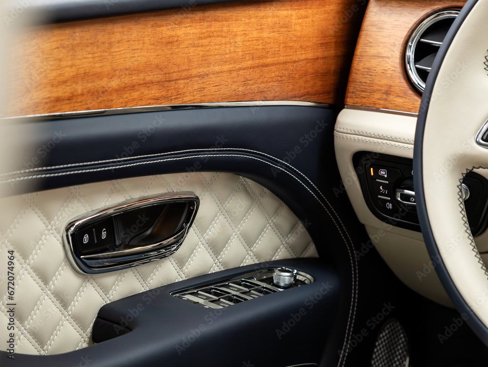 Novosibirsk, Russia - November 03 , 2023: Bentley Bentayga , Side door ...