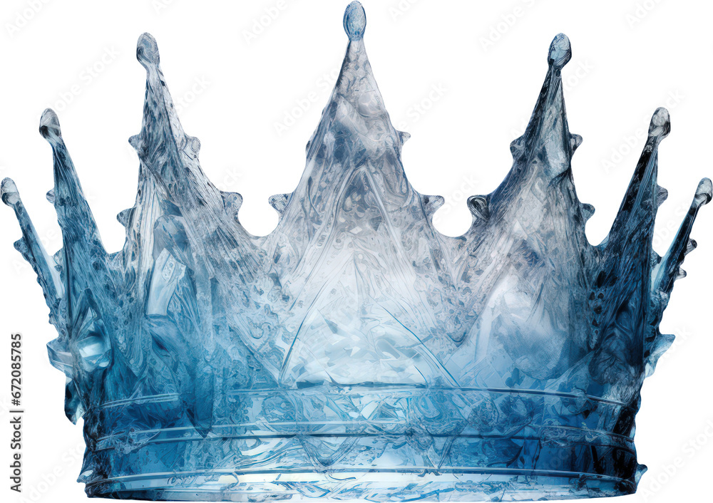 Crown made of ice transparent background PNG clipart Stock Illustration ...
