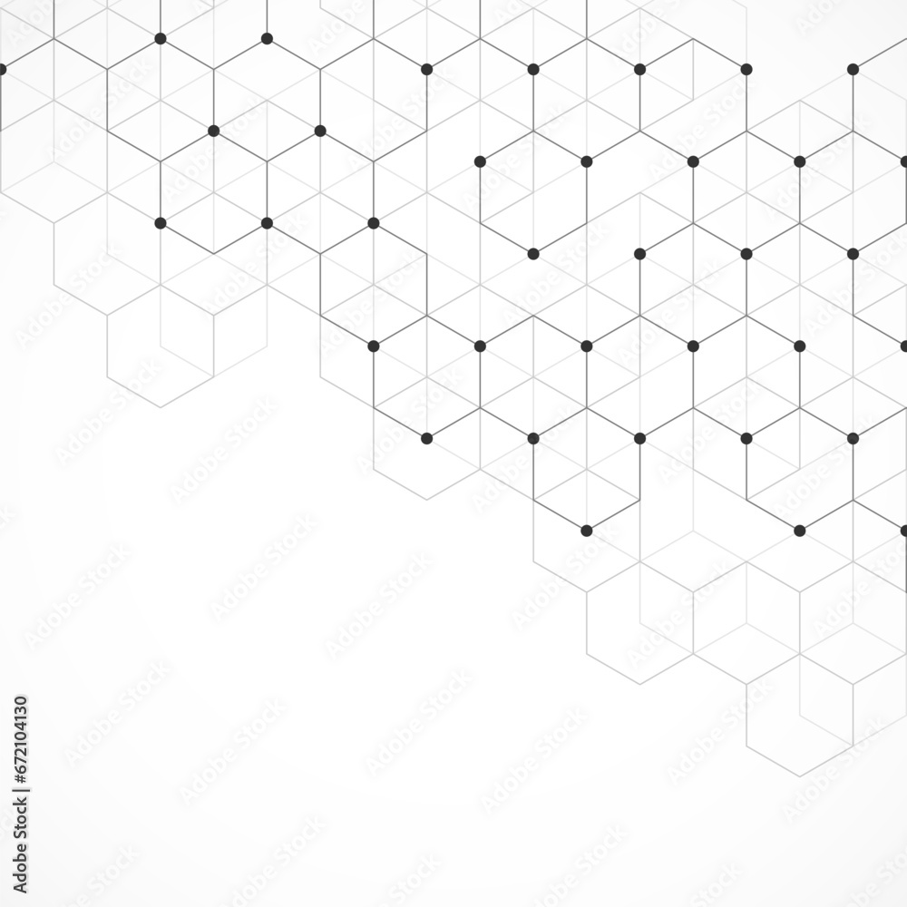 Vector illustration of hexagons pattern. Geometric abstract background ...