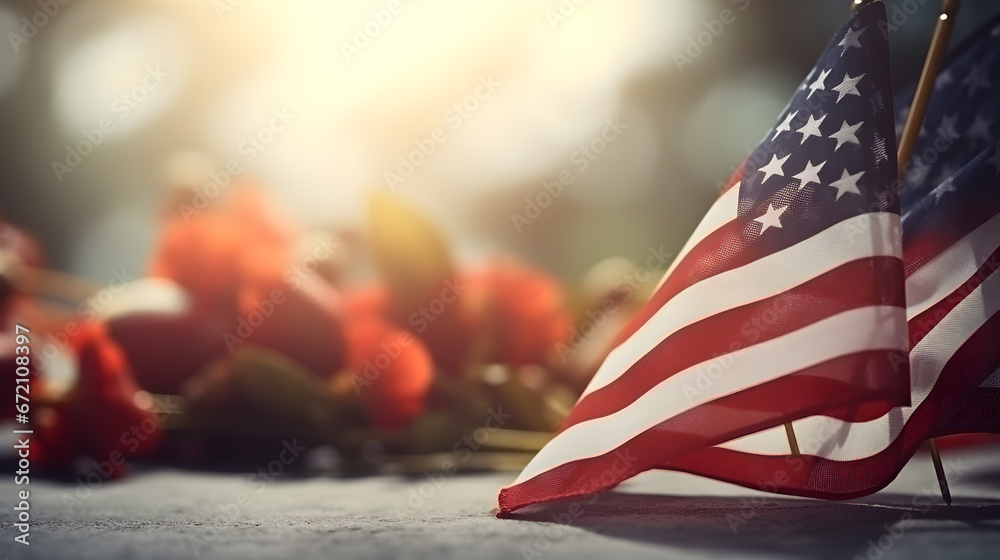 American flag for Memorial Day, 4th of July, Labour Day. Independence ...