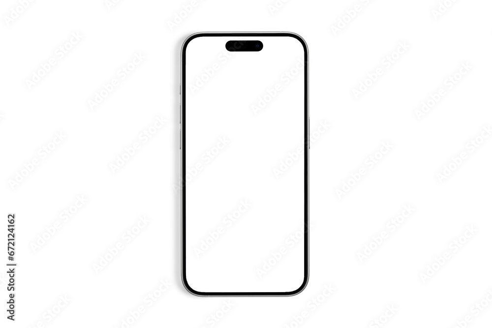 mockup smartphone iPhone 15 Pro Max with blank transparent png display ...