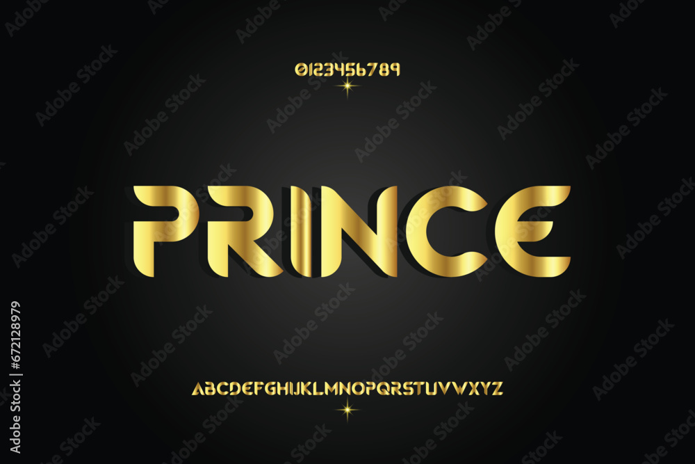 Prince, abstract Fashion font alphabet. Minimal modern urban fonts for ...