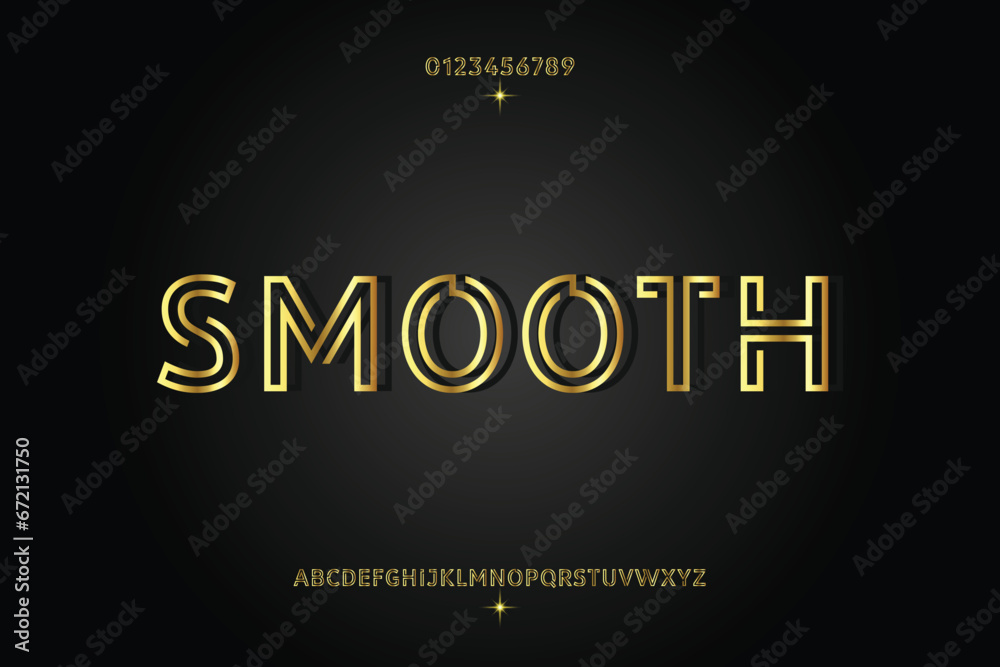 Smooth, abstract Fashion font alphabet. Minimal modern urban fonts for ...
