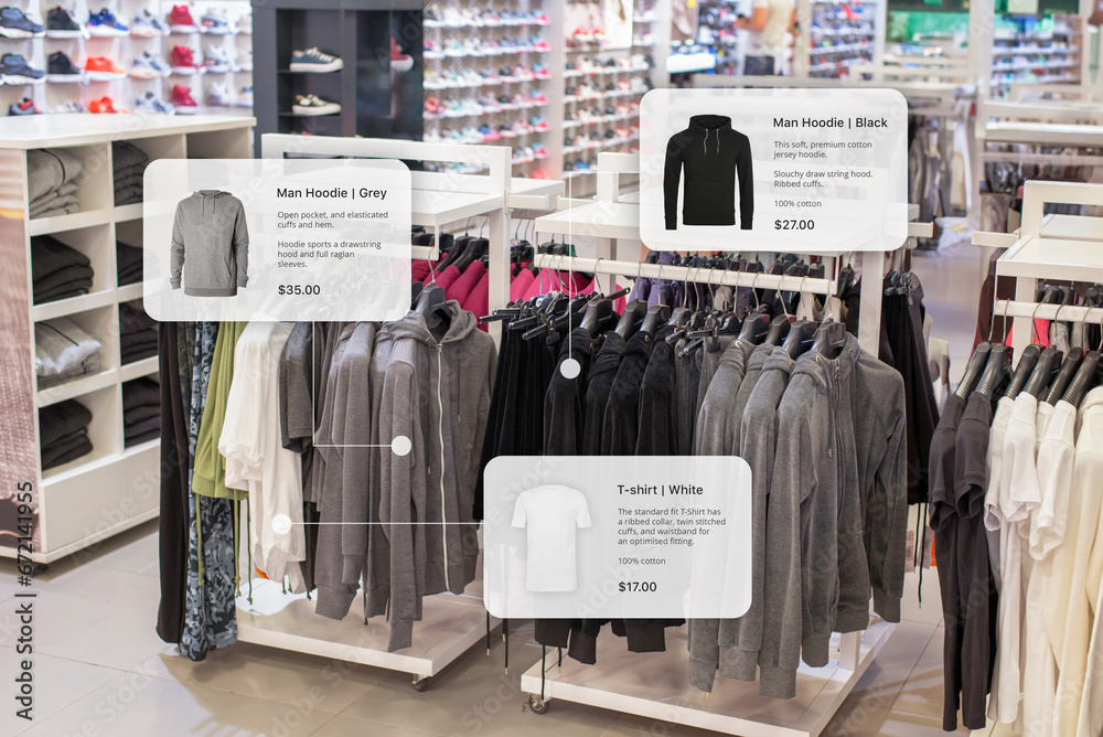 Innovation at the clothes shop with an intelligent shopping system ...