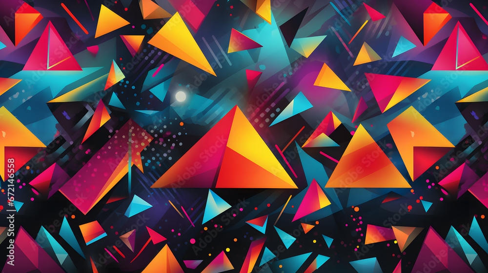 A nostalgic wallpaper inspired by the '80s and '90s, with neon colors ...