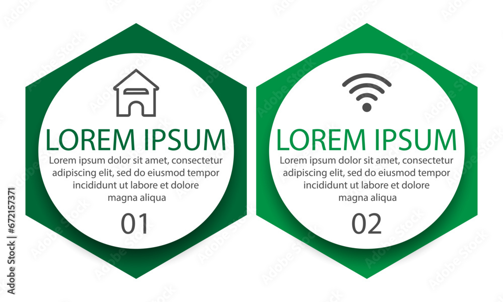 Infografis 2 langkah, desain infografis simpel terdiri dari dua bagian ...