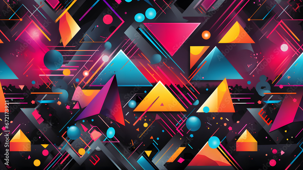 Transporting you back to the neon-soaked nights of the '80s, this retro ...