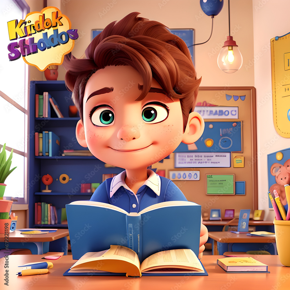 kids book cover page design Stock Illustration | Adobe Stock
