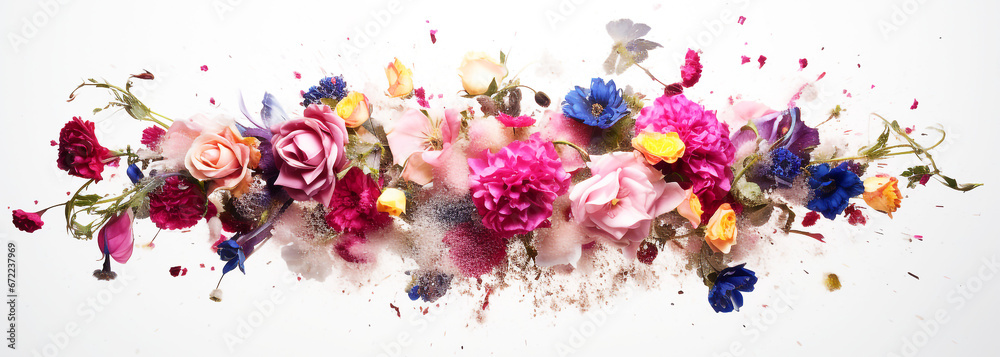 flower bomb, white background Stock Photo | Adobe Stock