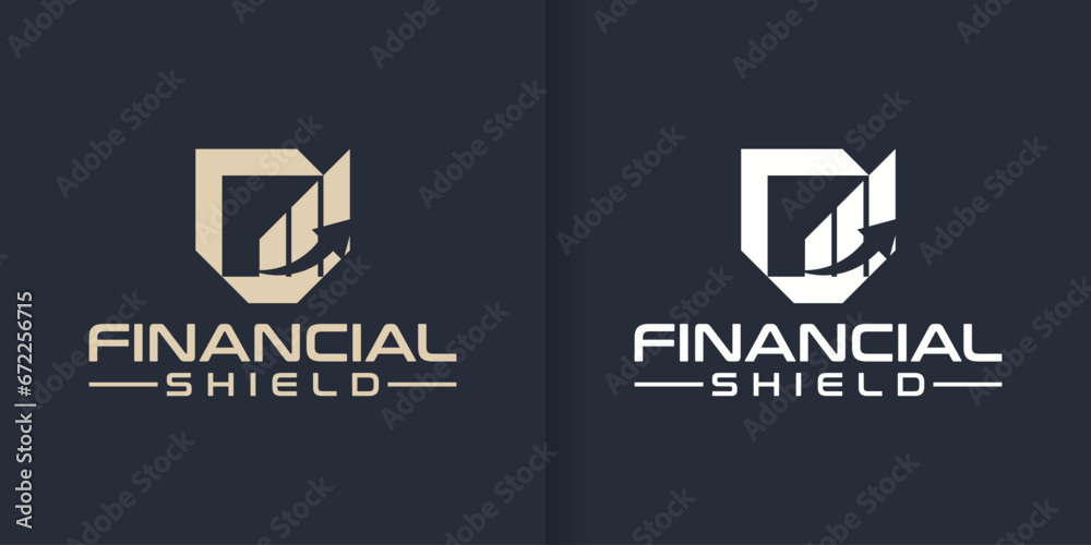 collection of logo designs for safe investments with shield shapes and ...