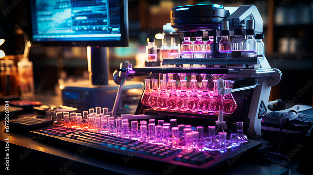 PCR Setup in Progress: Laboratory Scene of DNA Amplification ...