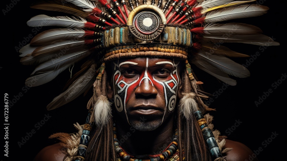 AI Generated portraits of tribes people all around the world Stock ...