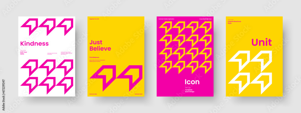 Abstract Banner Template. Creative Book Cover Layout. Isolated Brochure ...