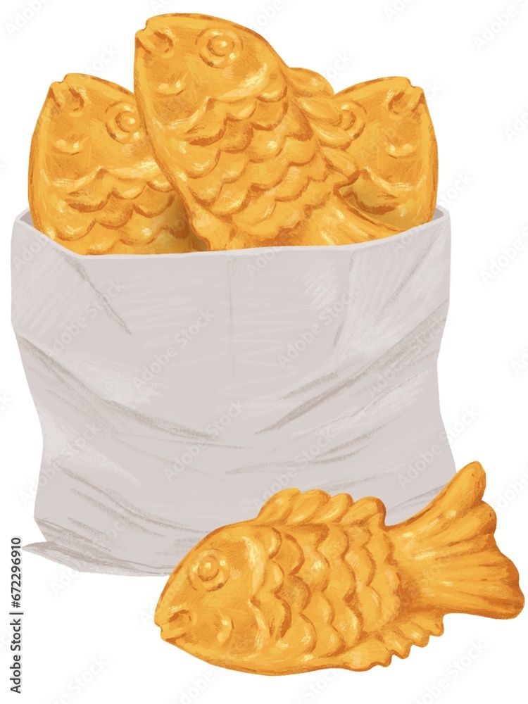 Bungeoppang (Korean Fish Shaped Pastry) ,Fish-shaped bread with sweet ...