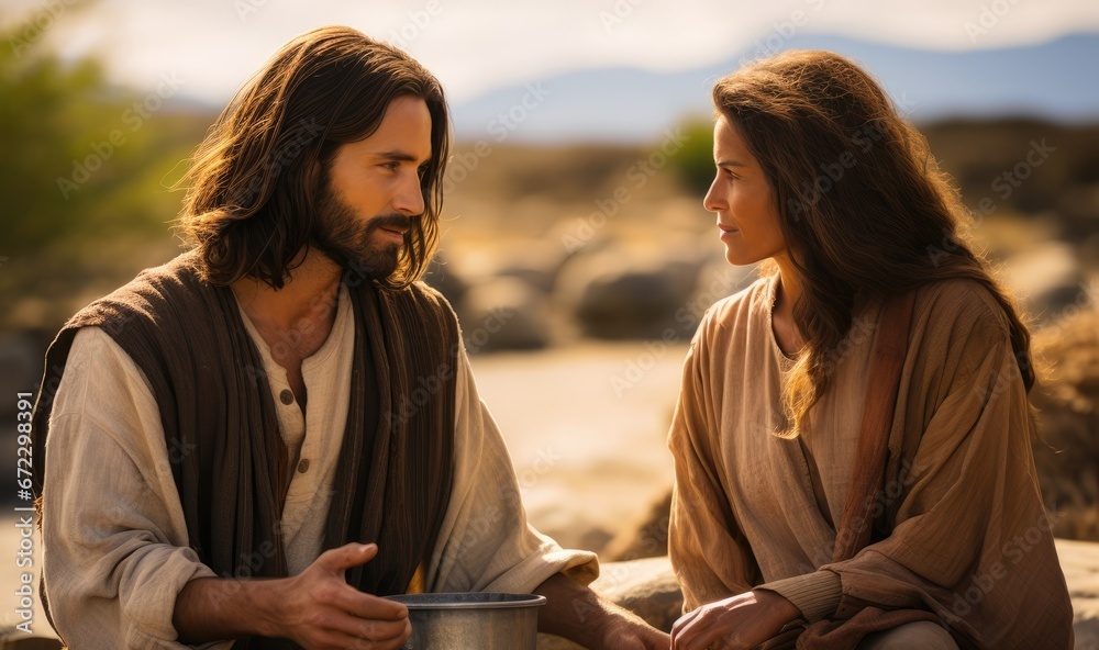 Samaritan of the well. Jesus Christ and the Samaritan woman ...