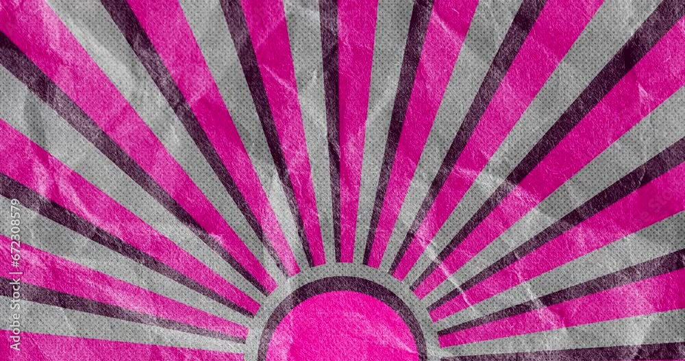 Sunburst Vintage Rays Background Rotating Stop Motion Retro Sun Ray
