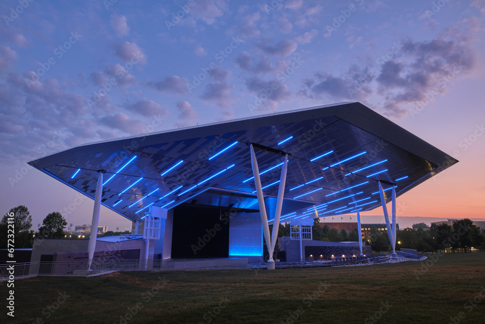 The amphitheater concert venue at White River State Park in ...