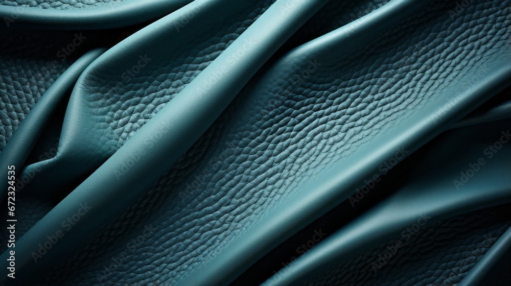 The rich blue fabric of the leather is a bold statement piece, inviting ...