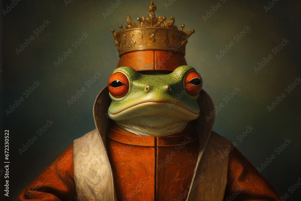 Toad, Frog, 3D Portrait, Ironic, King, Queen, Emperor, Medieval ...