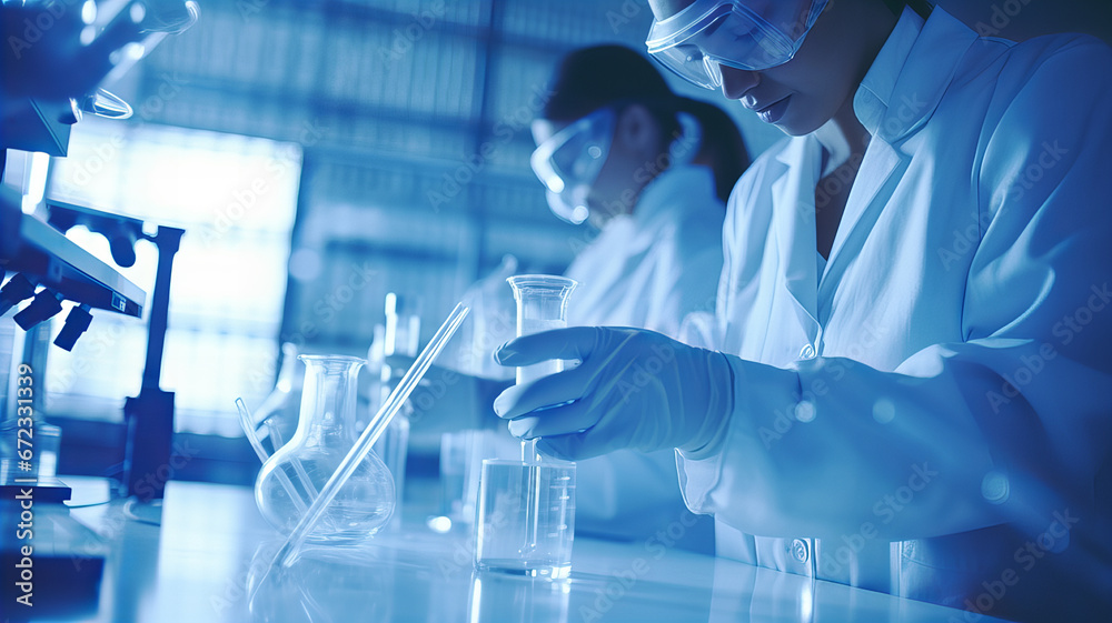 A medical laboratory technician conducts advanced laboratory tests ...