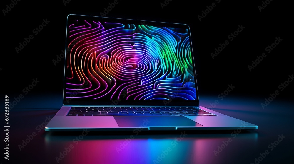 Notebook, Fingerprint, Screen, Display, Laptop, Monitor, PC, Computer ...