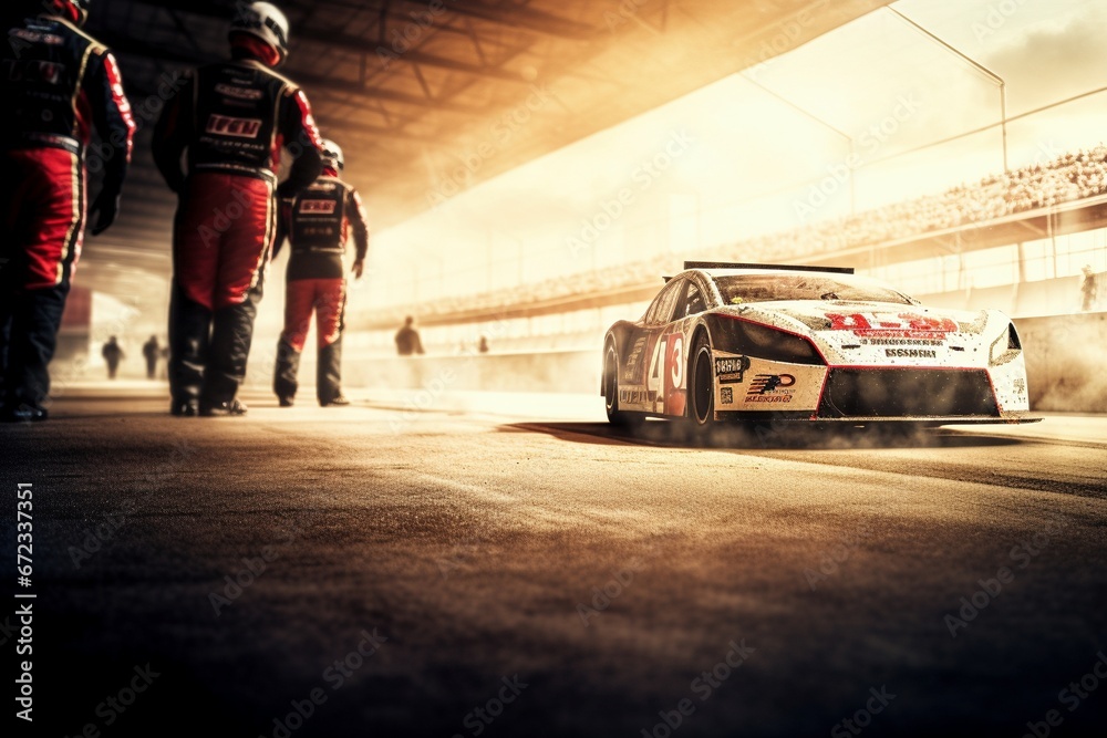 Pit Stop Precision: Professional Pit Crew Leaps into Action as Their ...