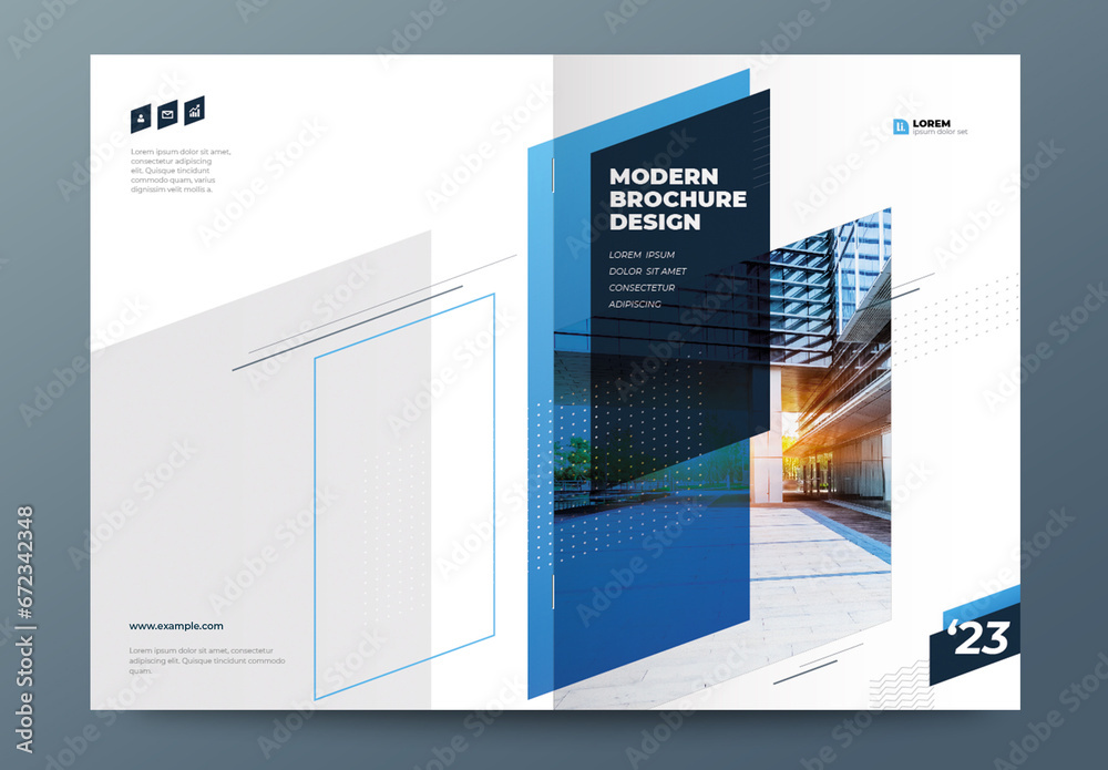 Business Report Cover Layout with Color flat Circle Elements Stock ...