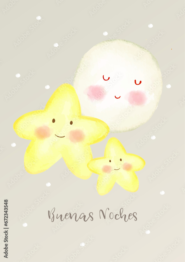 Vetor de Tarjeta o pancarta para desear buenas noches en color gris con ...