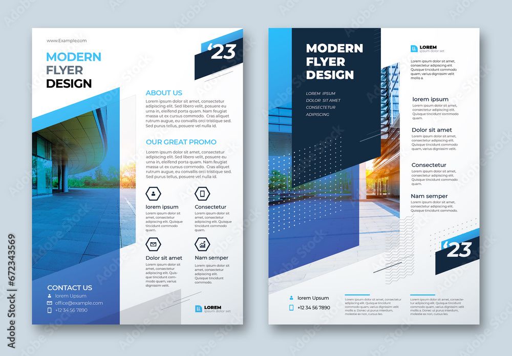 Business Flyer Layout with Color Circle Elements Stock Template | Adobe ...