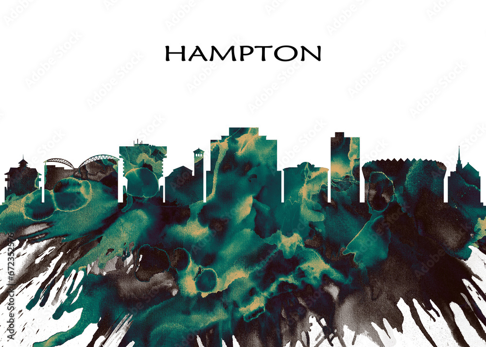 Hampton Skyline. Cityscape Skyscraper Buildings Landscape City Downtown ...