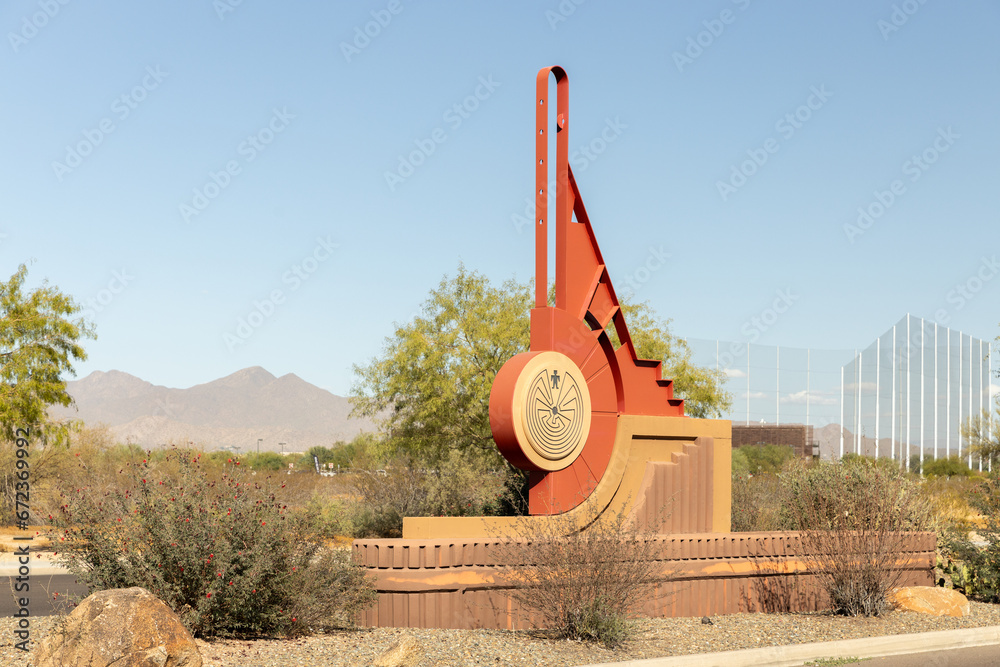 Scottsdale, AZ, USA - October 25, 2023: These monuments are located ...