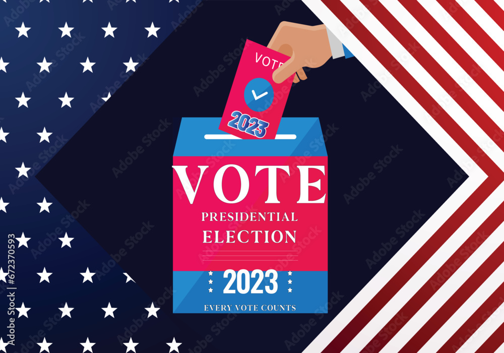 Presidential Election Day minimal isolated logo vector design image with beautiful typography ...