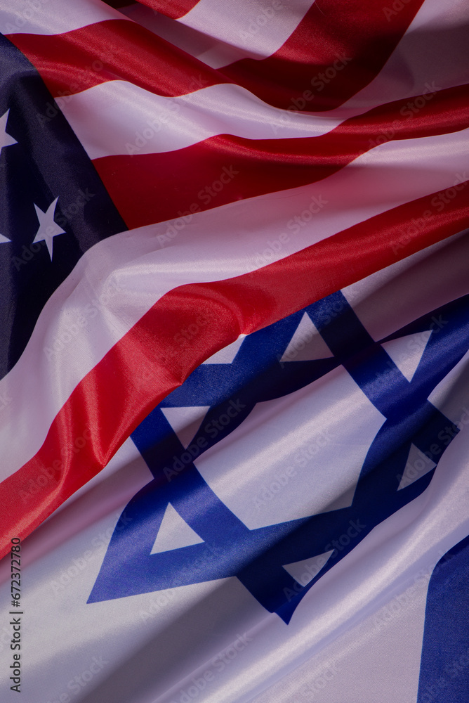 Official flags of United States of America and Israel Unitary ...