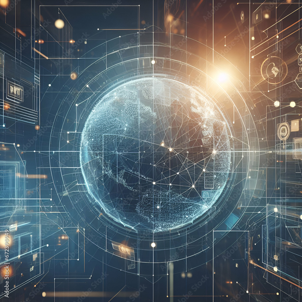 Modern Digital Abstract 3D Background, Neural Network Abilities ...