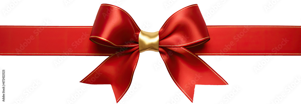 lazo de regalo rojo para envolver regalos con centro dorado sobre fondo ...