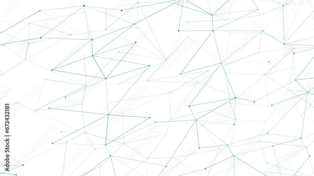 Abstract connections dynamic display of connected lines on white ...