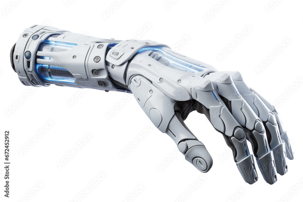 Realistic Exoskeleton robot hand PNG isolated on white and transparent ...