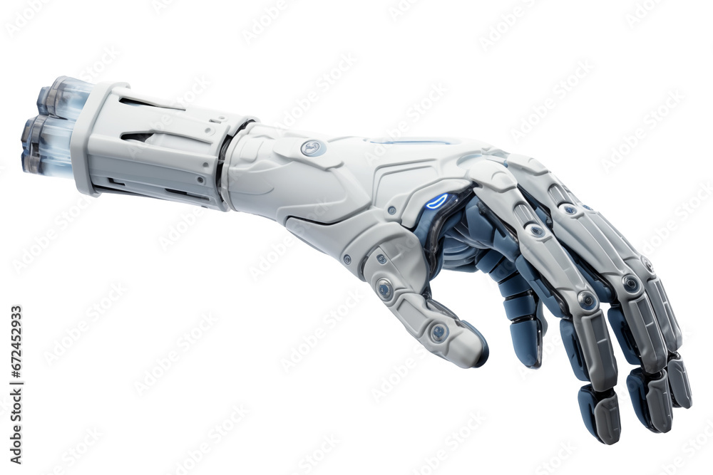 Realistic Exoskeleton robot hand PNG isolated on white and transparent ...