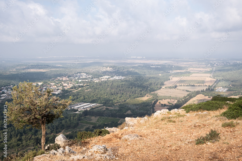 mountain peaks on the Lebanon-Israel border, the scenic beauty unfolds ...