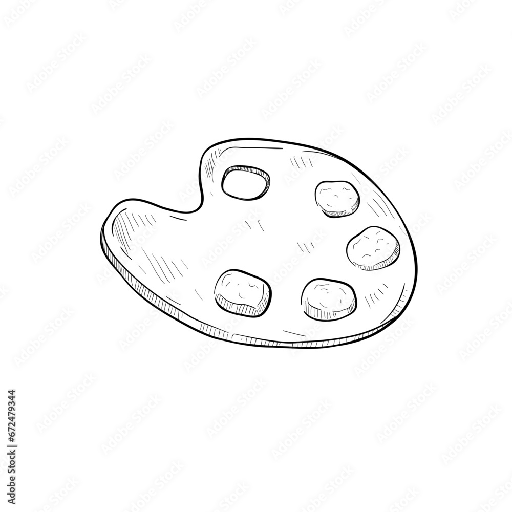 Color palette handdrawn illustration Stock Vector | Adobe Stock