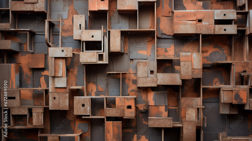 Grunge Texture Rust Warehouse Industrial Background Stock Illustration ...