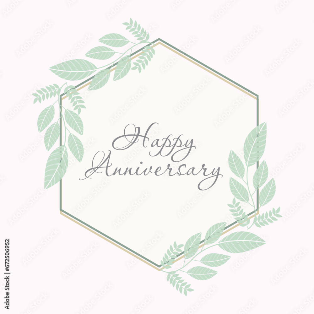 elegant happy anniversary card vector illustration template. good for ...