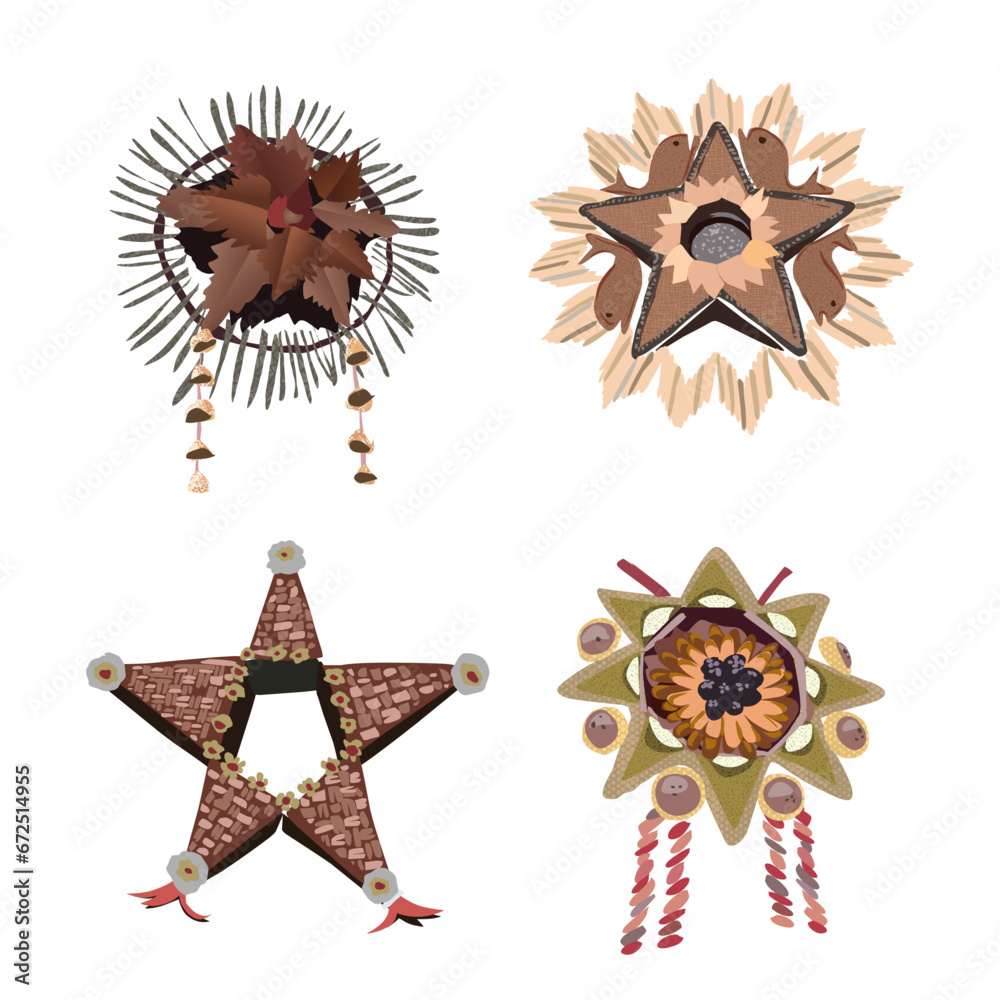 Radiant Traditions: Vector Pinoy Parol Collection for Christmas Stock ...