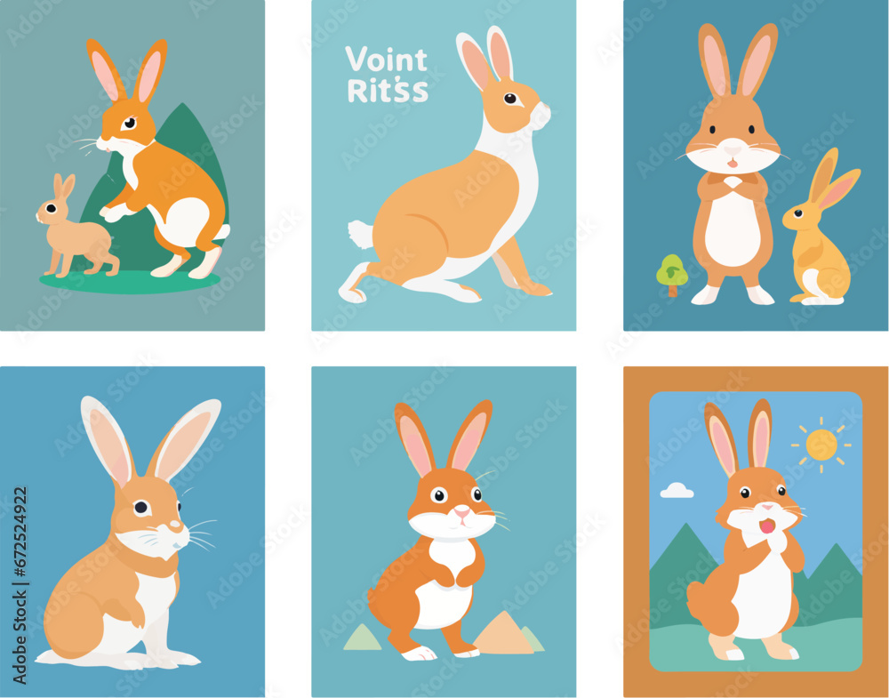 Rabbit Illustration Vector, cartoon illustration of A Character Who Has ...
