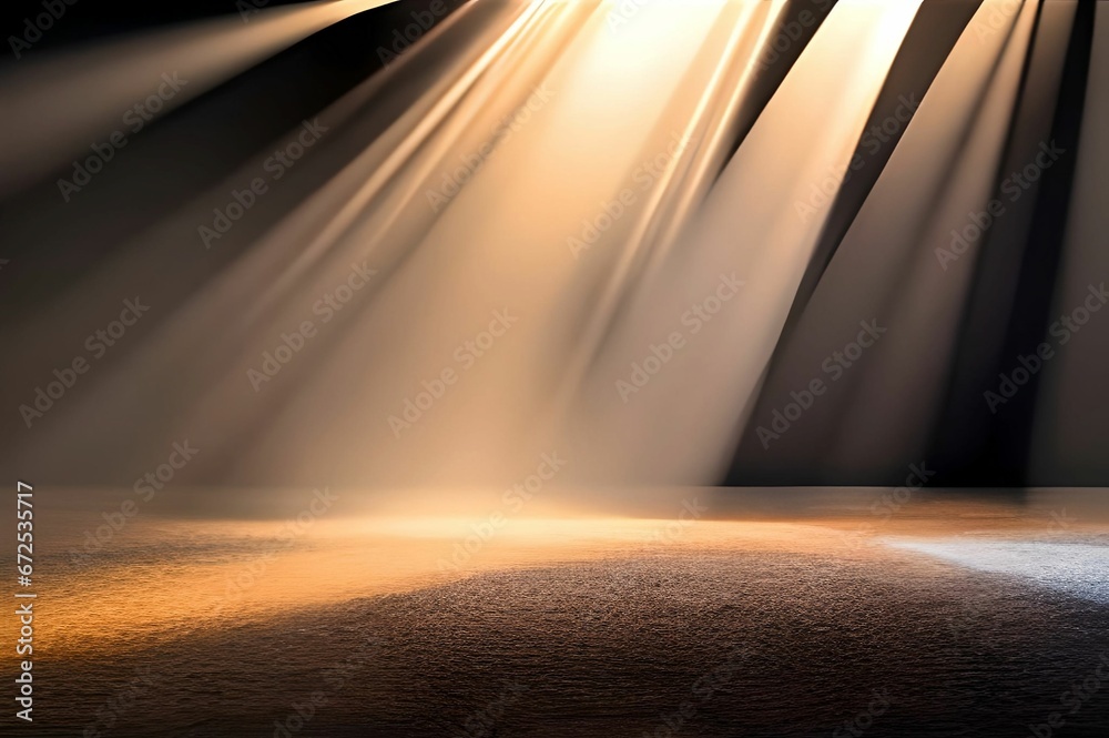 AI generated illustration of a dimly lit room with a single light ...