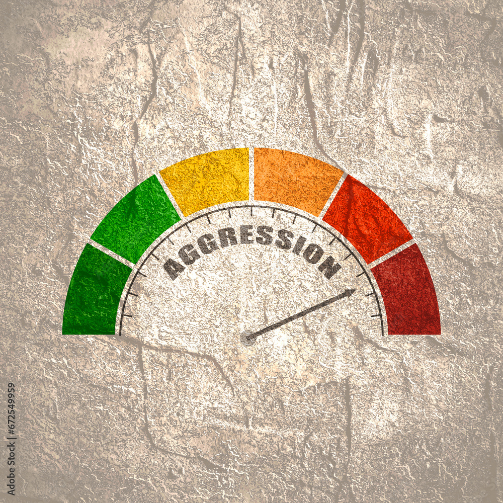 Passive aggressive behavior meter scale. Psychological health monitor ...
